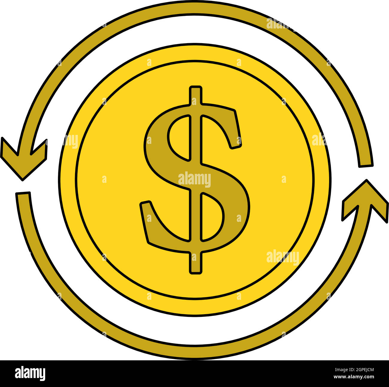 Cash Back Coin Icon Stock Vector Image & Art - Alamy