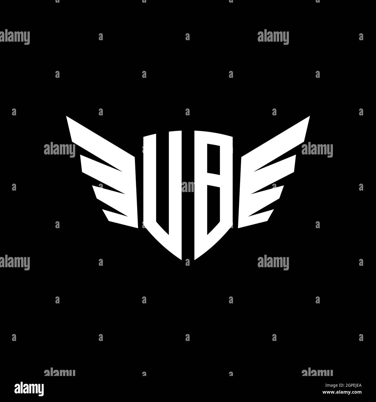 UB Monogram geometric shape style template. Monogram initial design ...