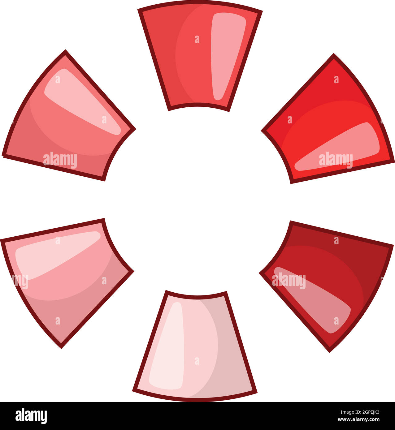 Abstract red circle icon, cartoon style Stock Vector Image & Art - Alamy