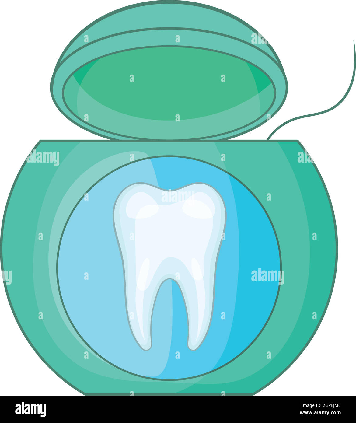 Dental floss icon, cartoon style Stock Vector Image & Art - Alamy