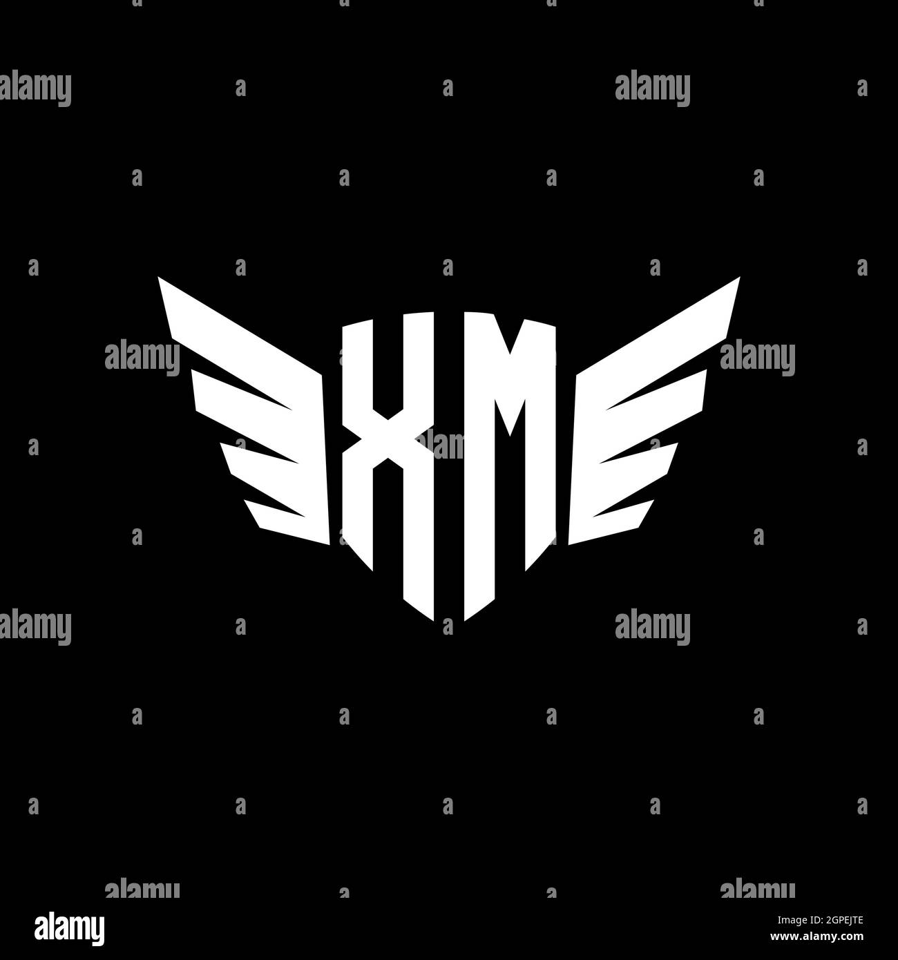 XM Monogram geometric shape style template. Monogram initial design vector isolated on white ...