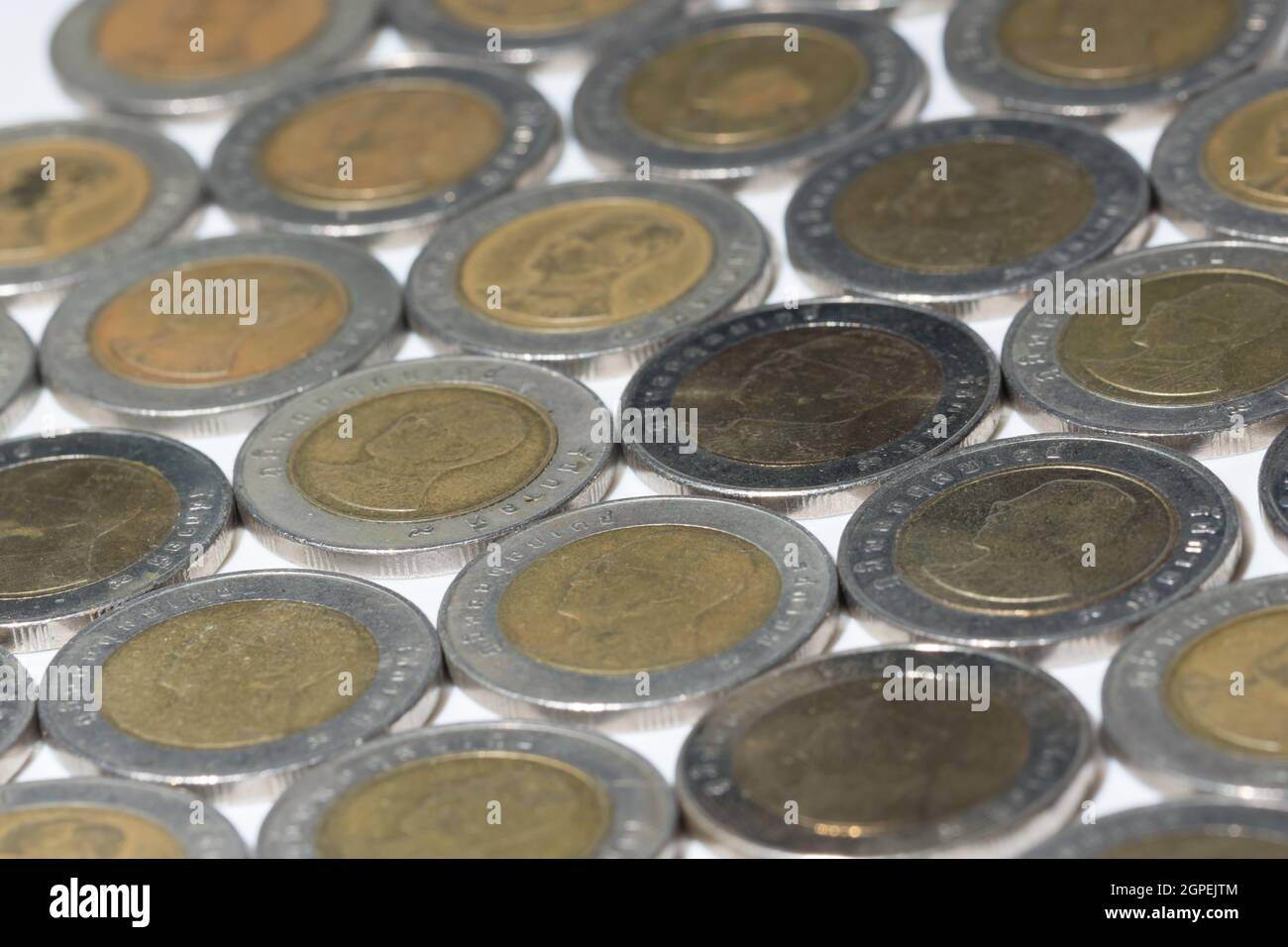 Coins macro background Stock Photo - Alamy