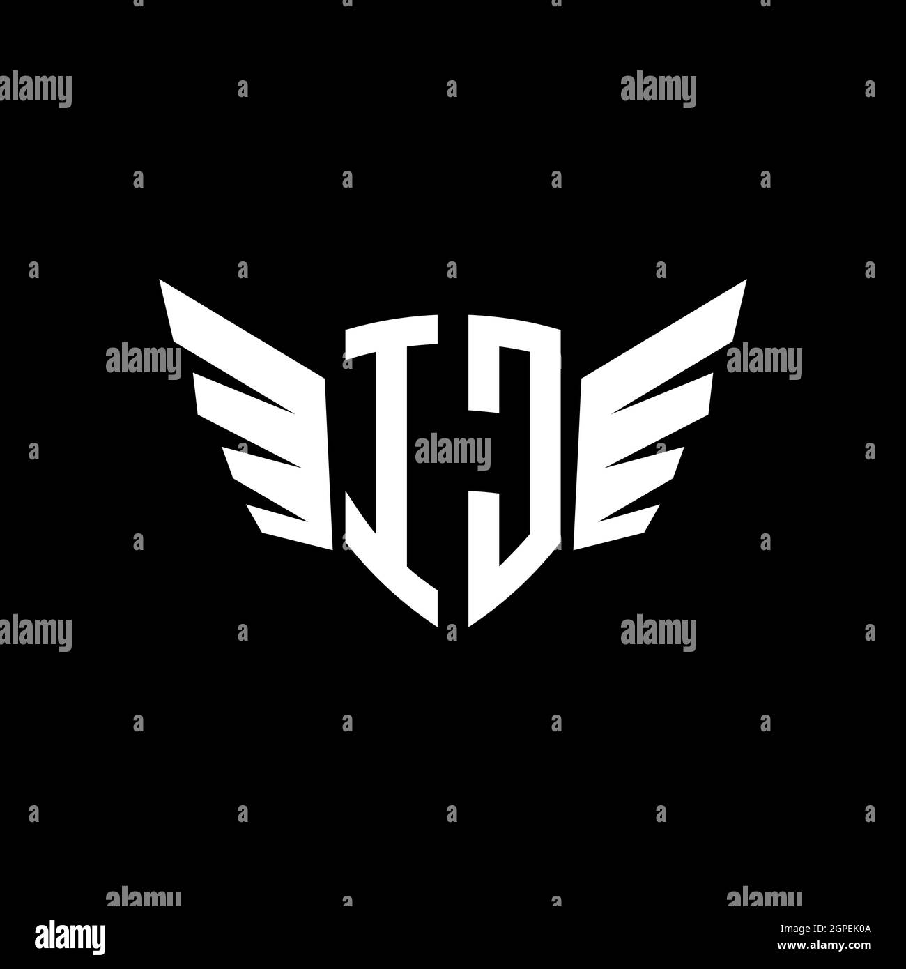 IC Monogram Logo geometric initial with wing shape style design ...