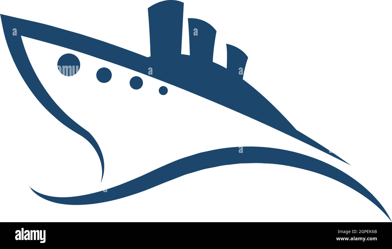 Cruise ship logo icon design template vector Stock Vector Image & Art ...