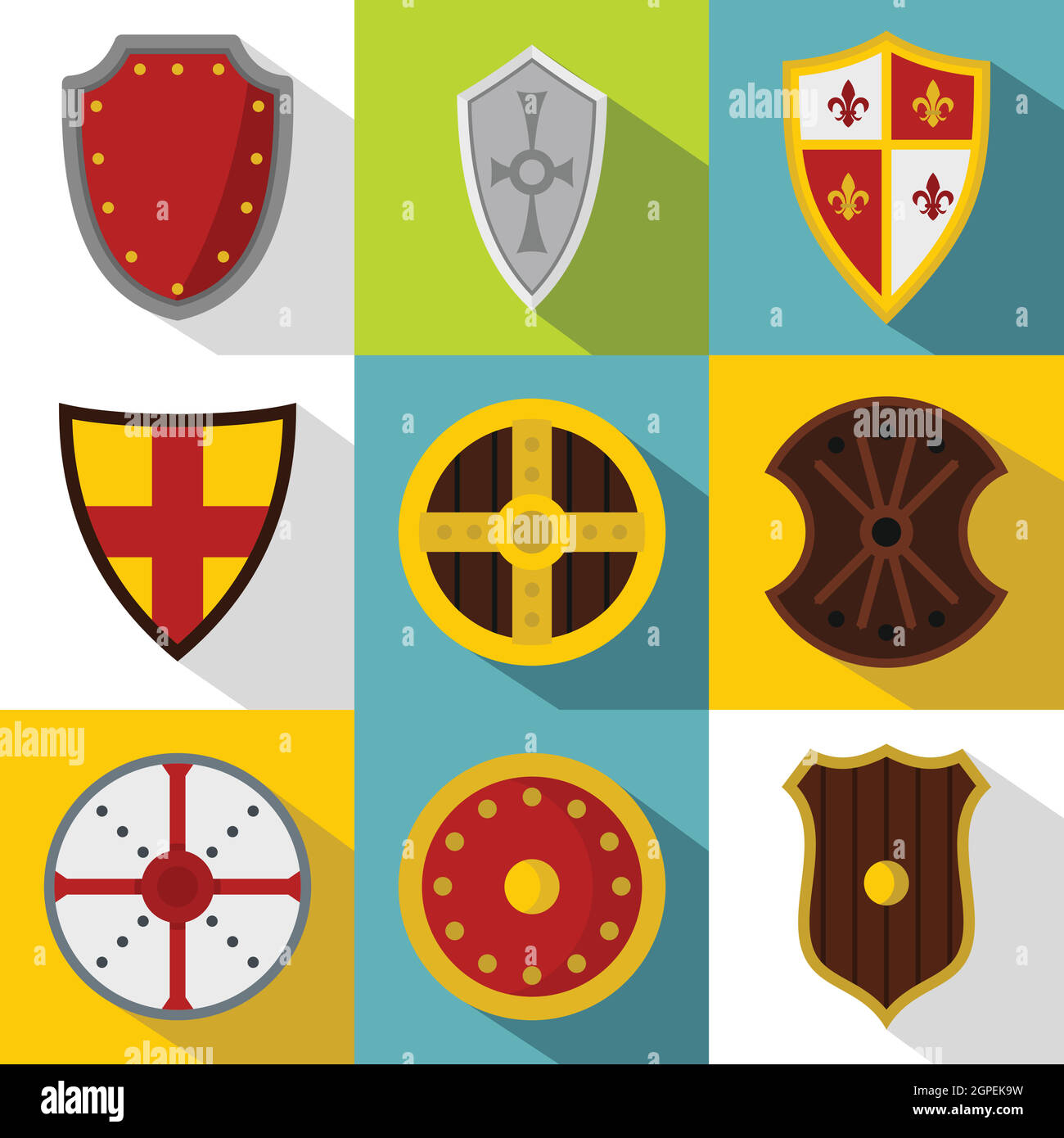 Shield ornament icon flat Stock Vector Images - Alamy
