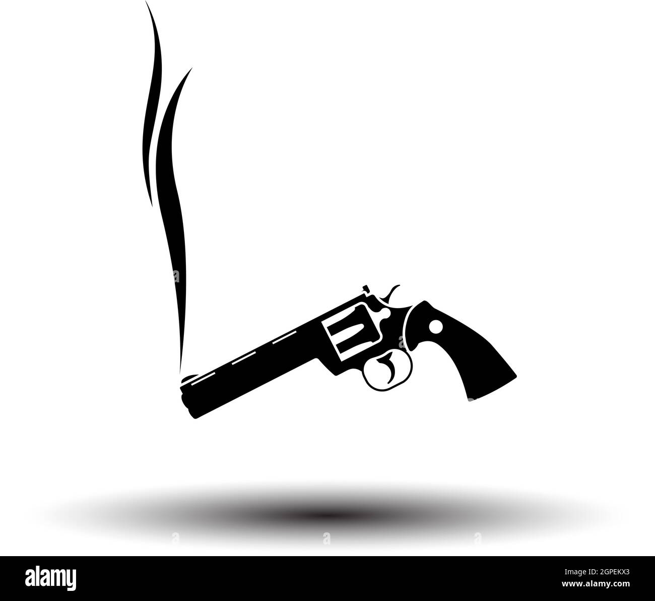 Smoking Revolver Icon Stock Vector Image & Art - Alamy
