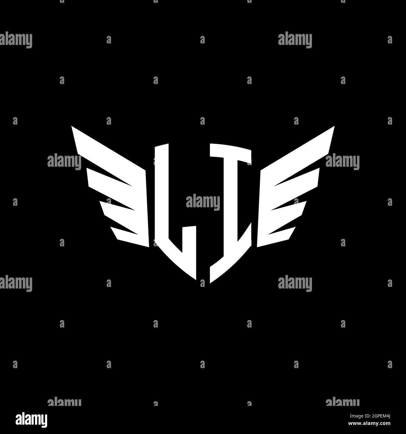 LI Monogram Logo geometric initial with wing shape style design ...