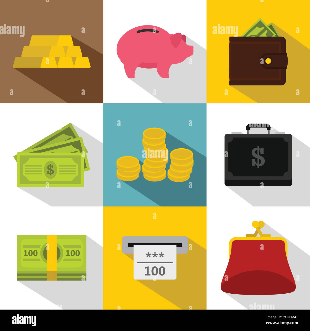 Money check piggy icon hi-res stock photography and images - Alamy