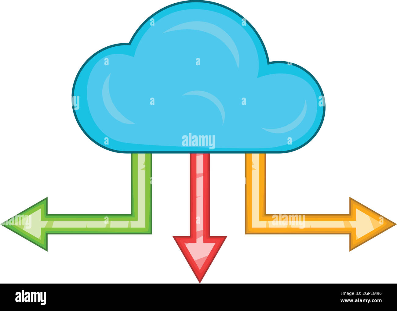 Cloud computing arrows Stock Vector Images - Alamy