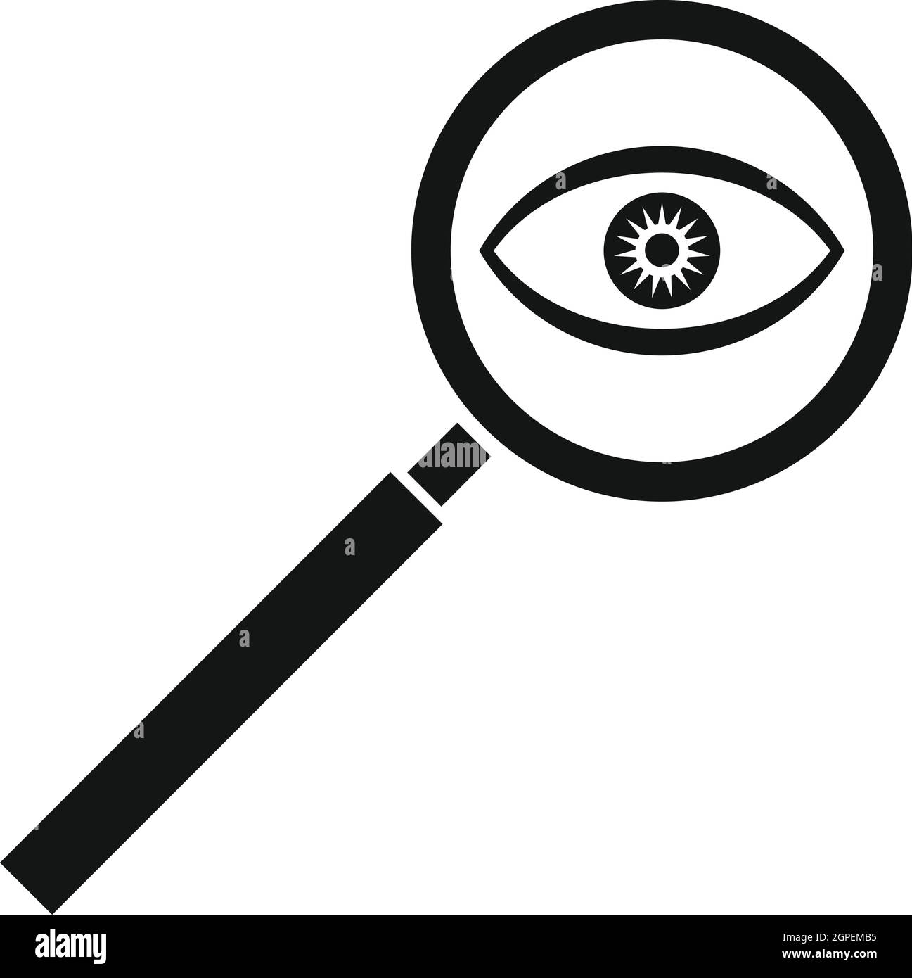 Magnifying glass icon, simple style Stock Vector Image & Art - Alamy