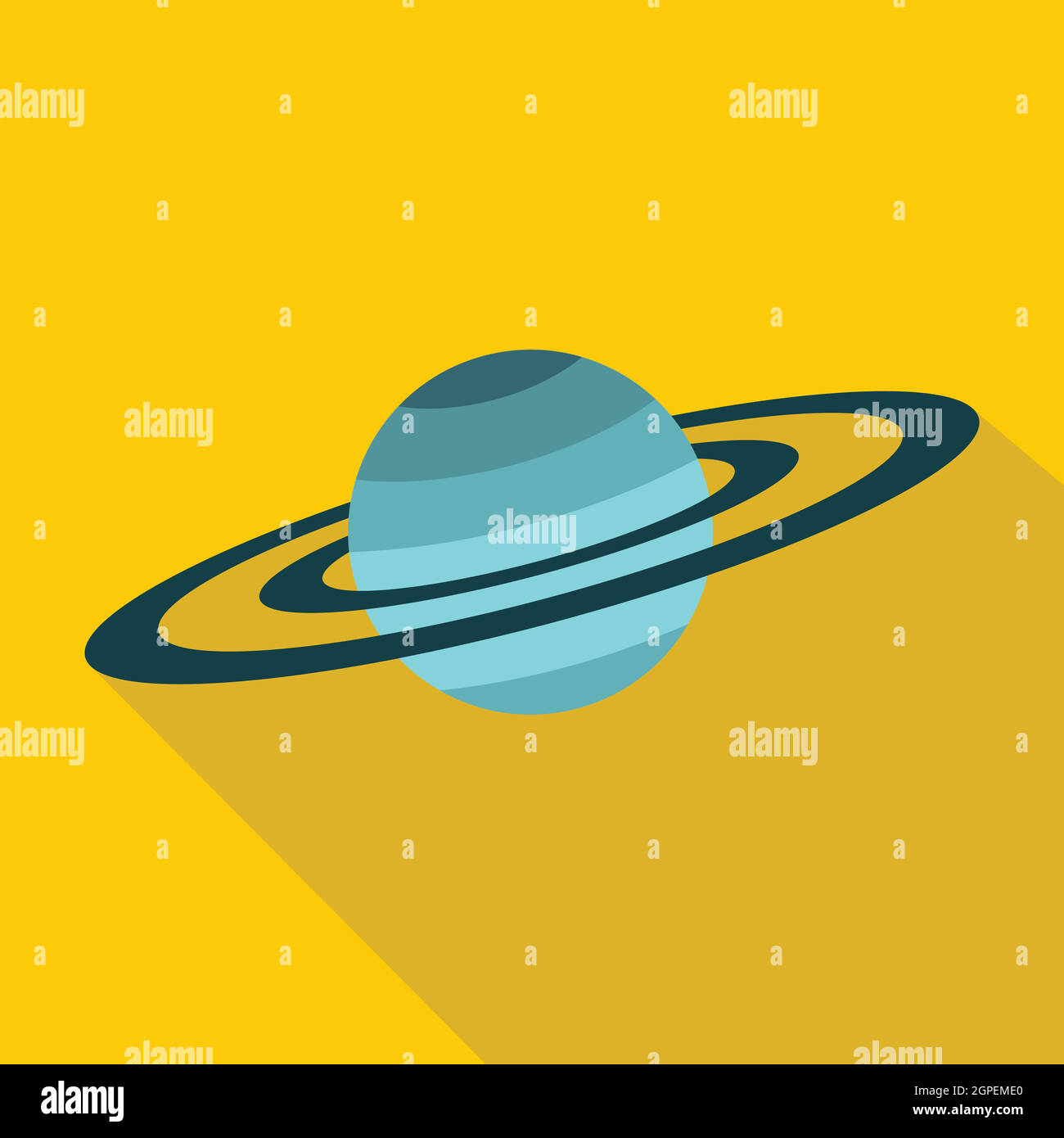 Saturn icon, flat style Stock Vector Image & Art - Alamy