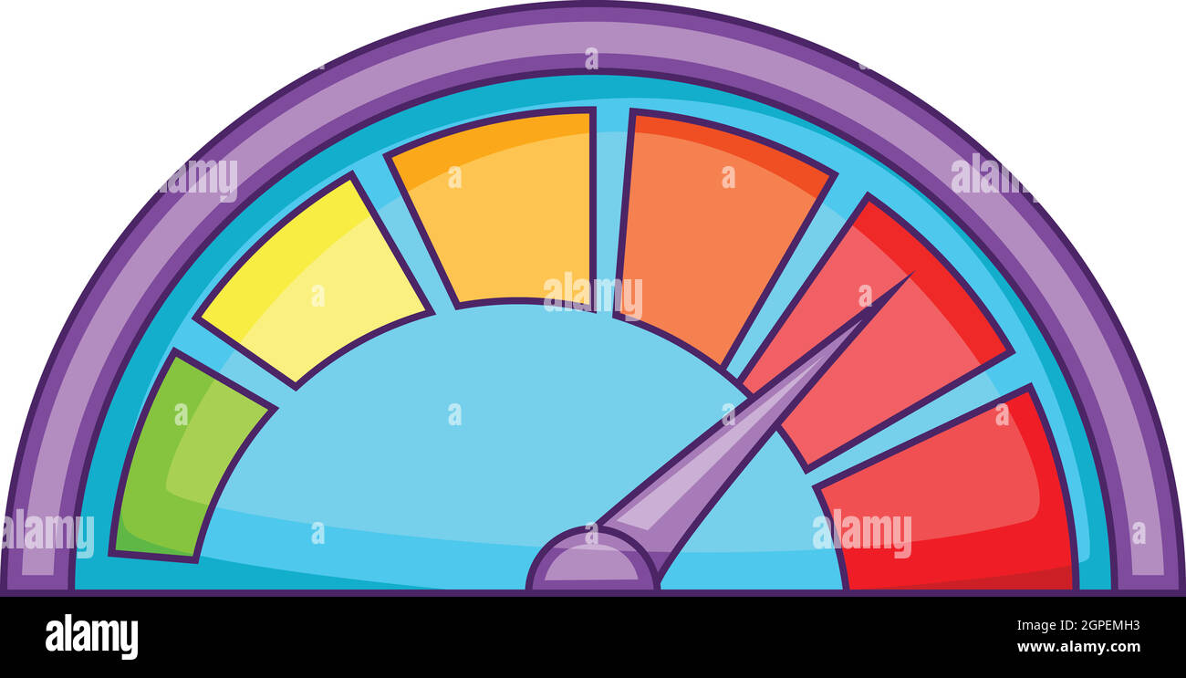 Small speedometer icon, cartoon style Stock Vector Image & Art - Alamy