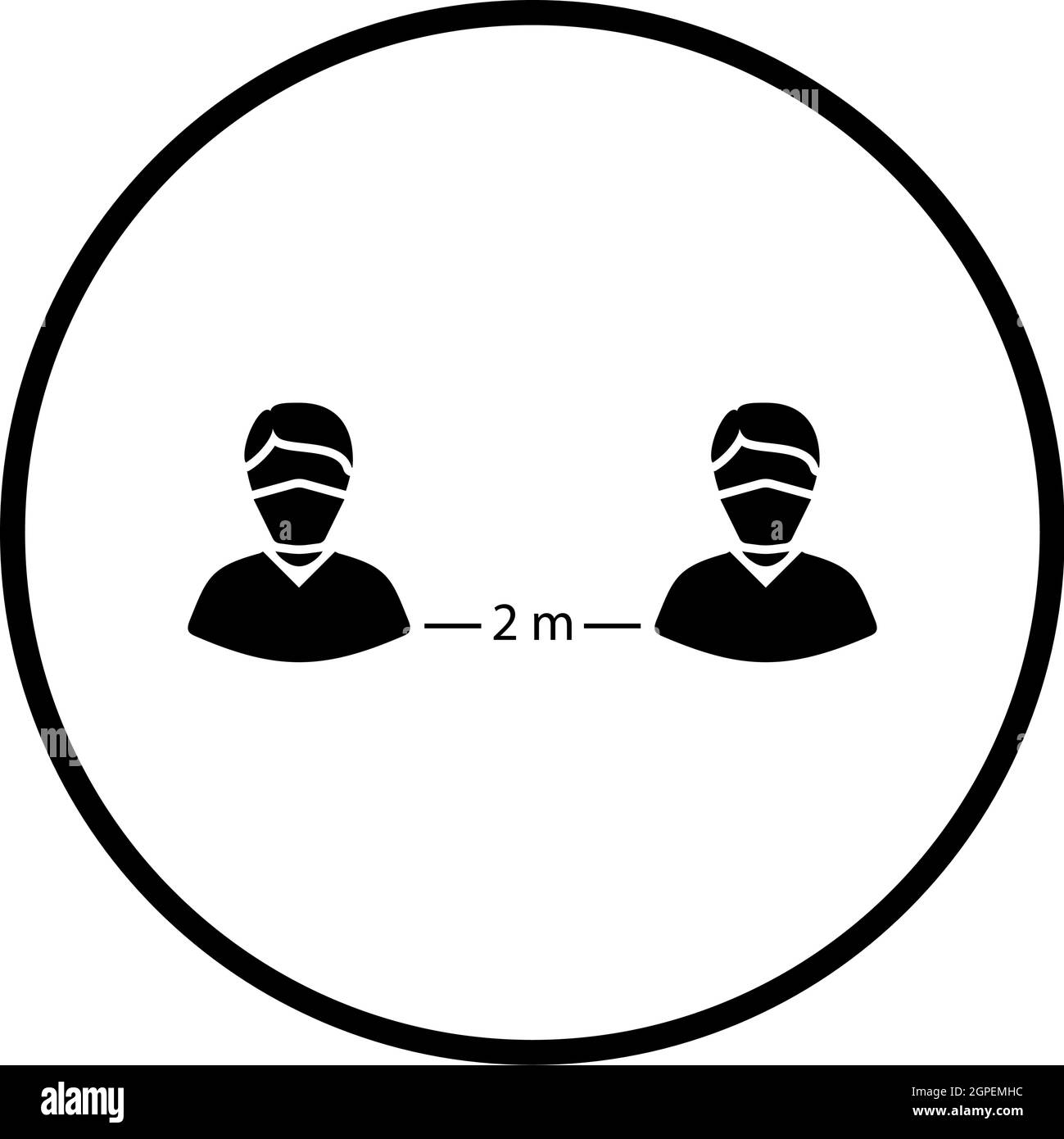 Social distancing circle Stock Vector Images - Alamy