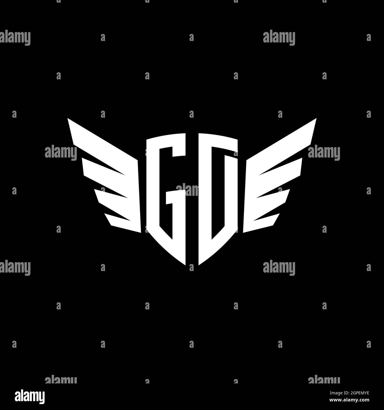 GD Monogram Logo geometric initial with wing shape style design ...
