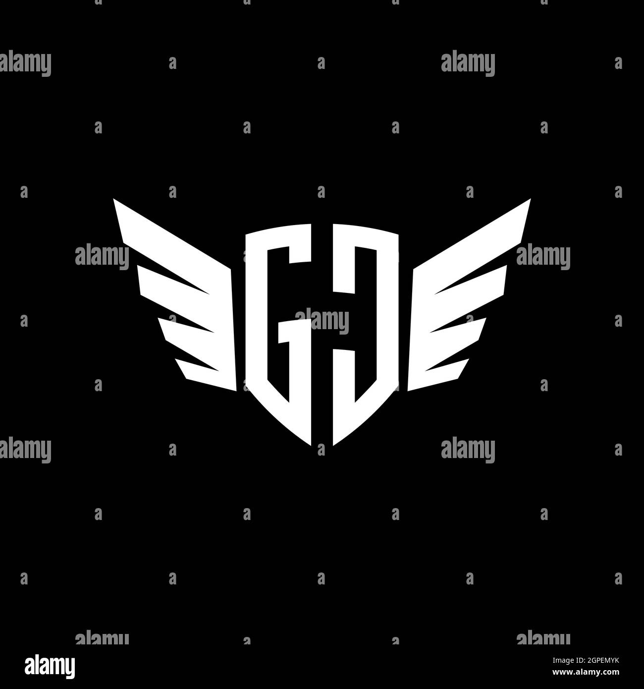GC Monogram Logo geometric initial with wing shape style design ...