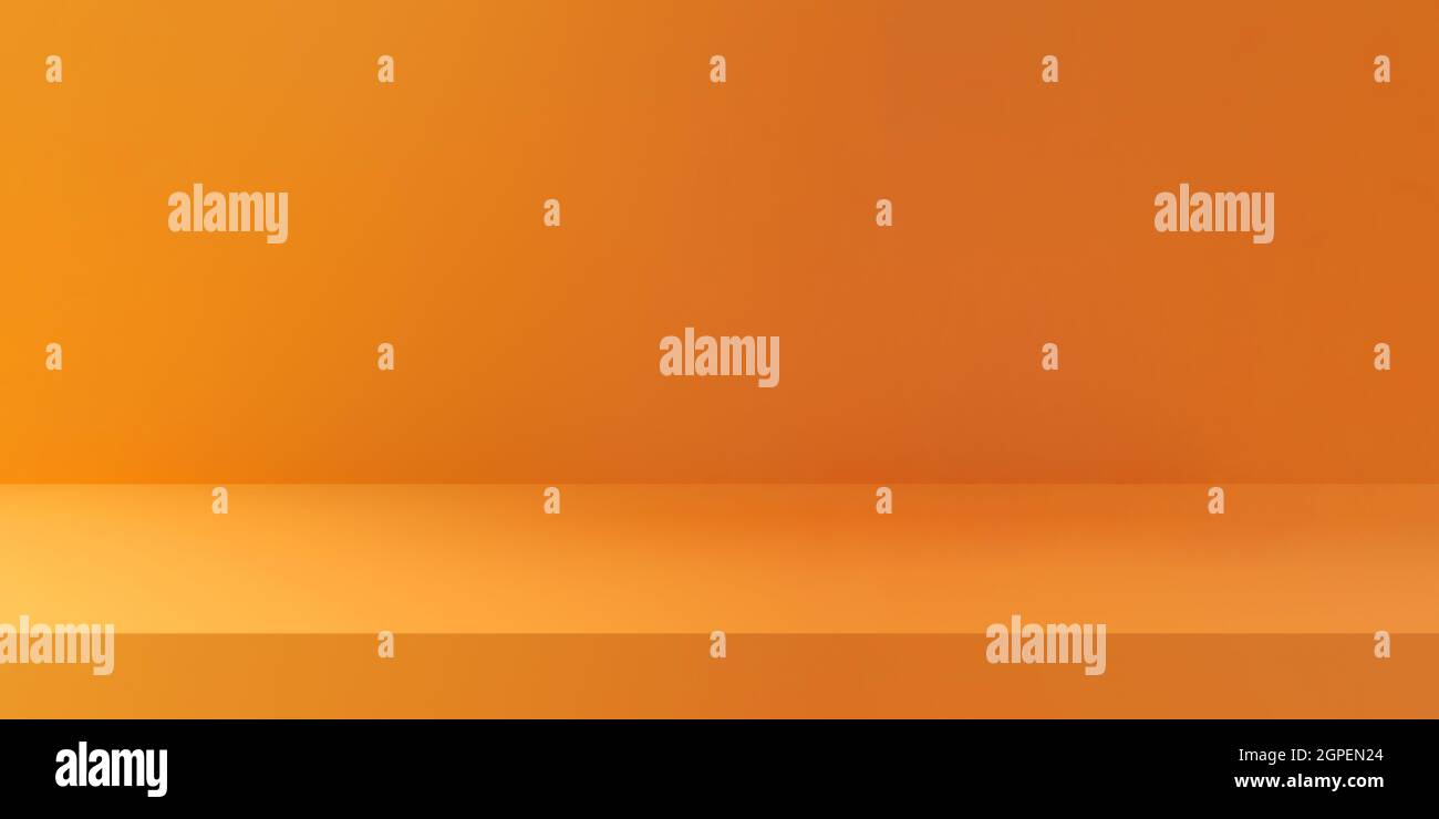 Autumn orange studio background. 3d rendering Stock Photo - Alamy