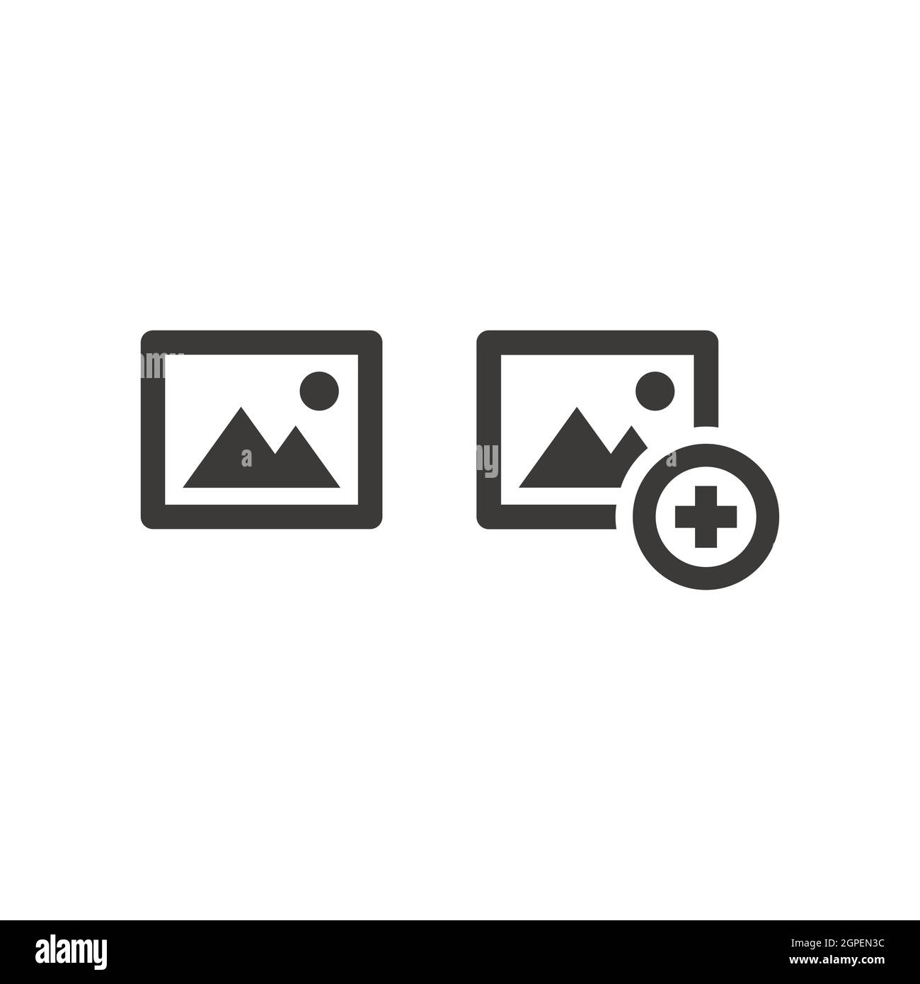 Icon plus add Cut Out Stock Images & Pictures - Alamy