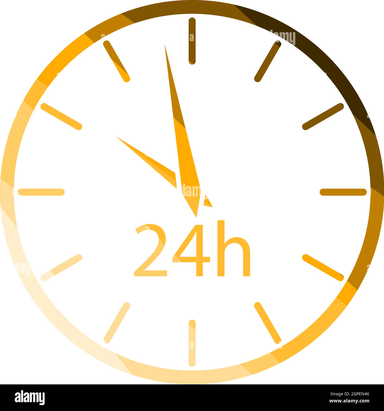 24 Hours Clock Icon Stock Vector Image & Art - Alamy