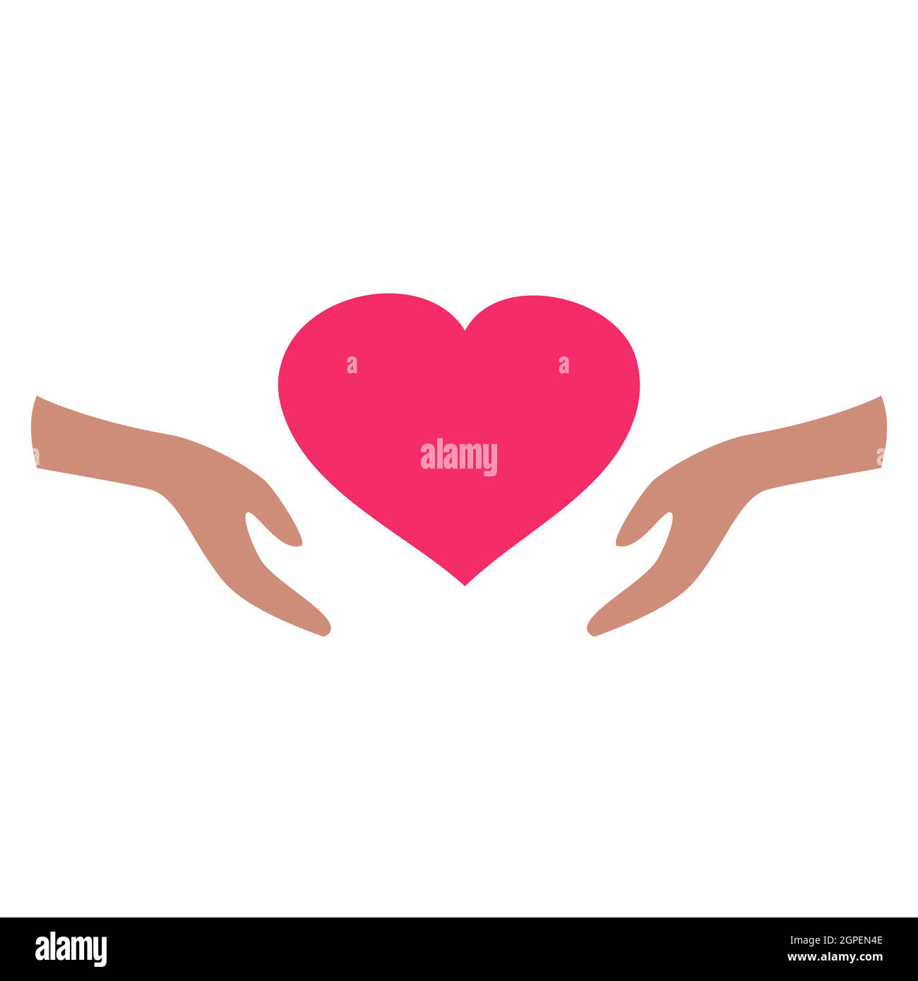 Heart care hand gradient hi-res stock photography and images - Alamy