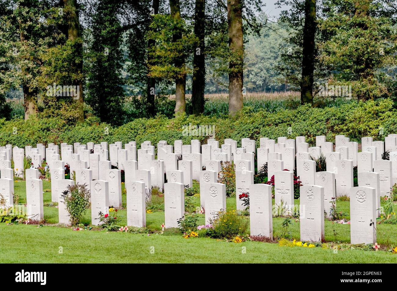 Oosterbeek War Cemetery, The Netherlands. The graves are those of ...
