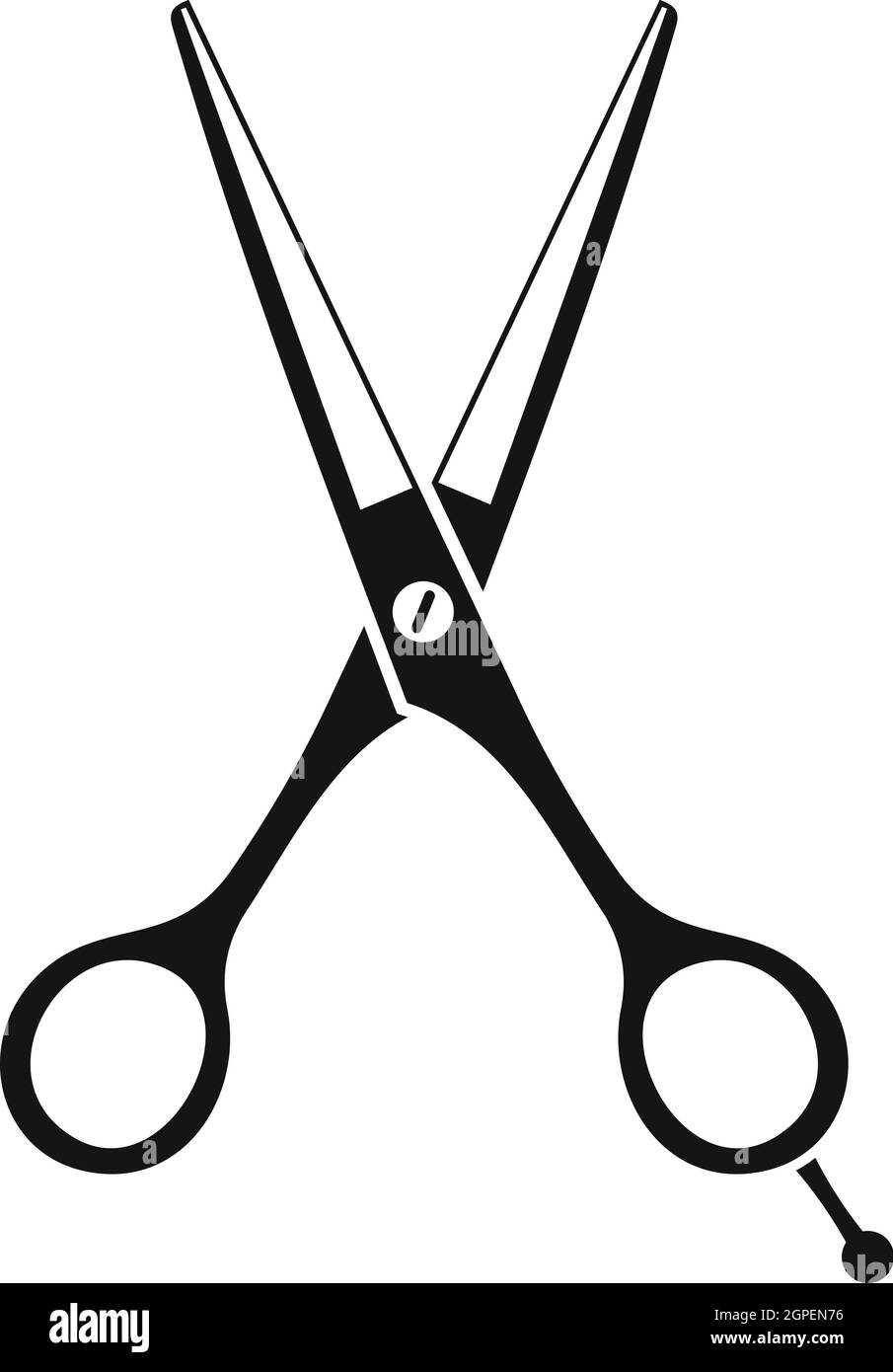 Scissors black white vector Stock Vector Images - Alamy