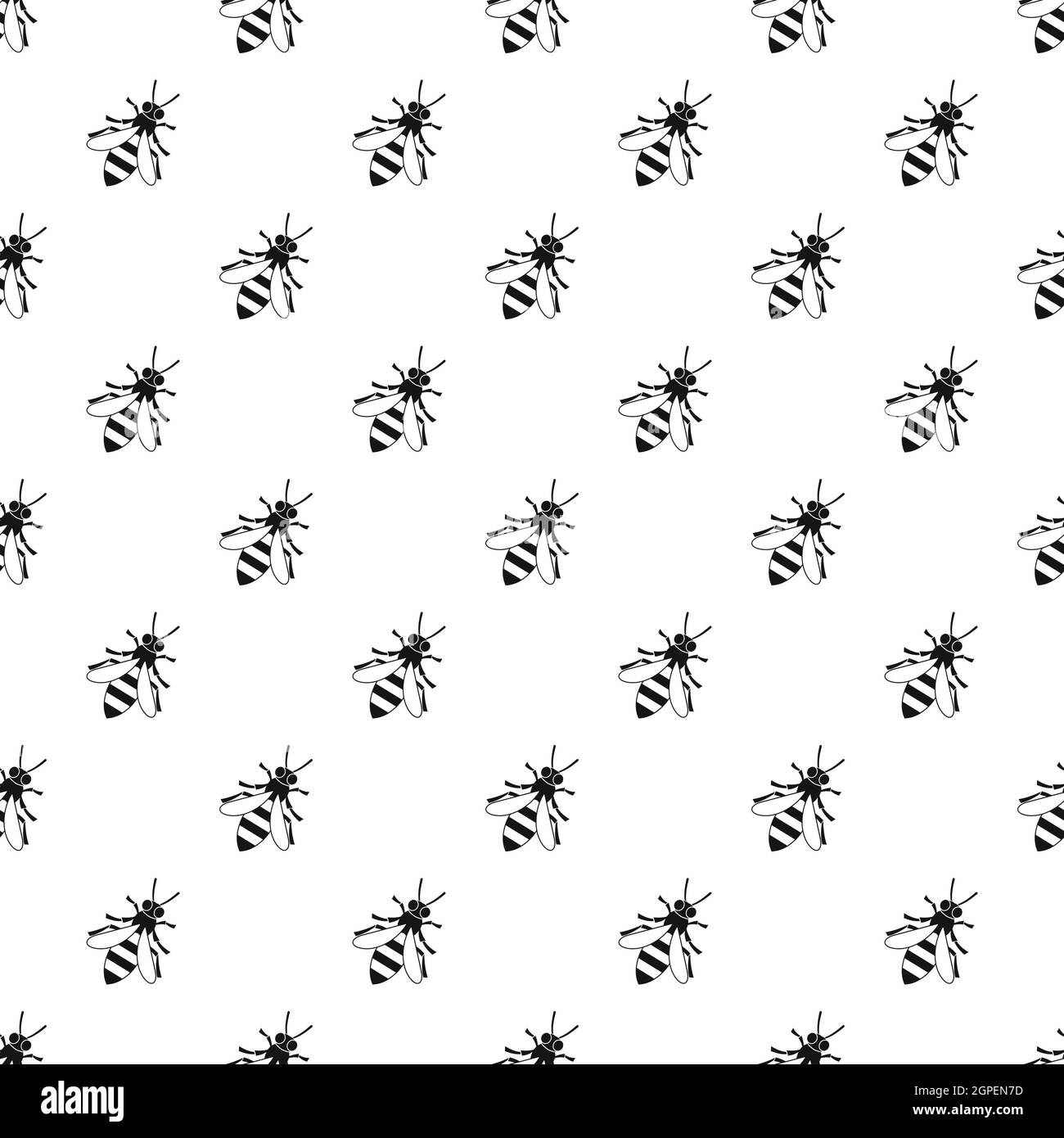 Bee pattern, simple style Stock Vector Image & Art - Alamy