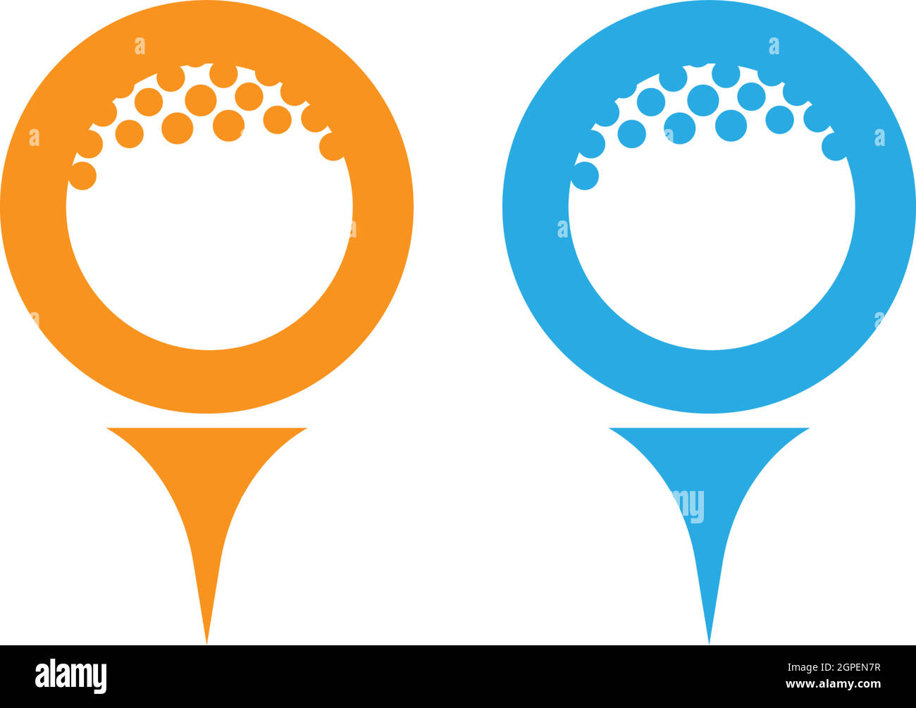 Golf logo icon template creative design illustration Stock Vector Image ...