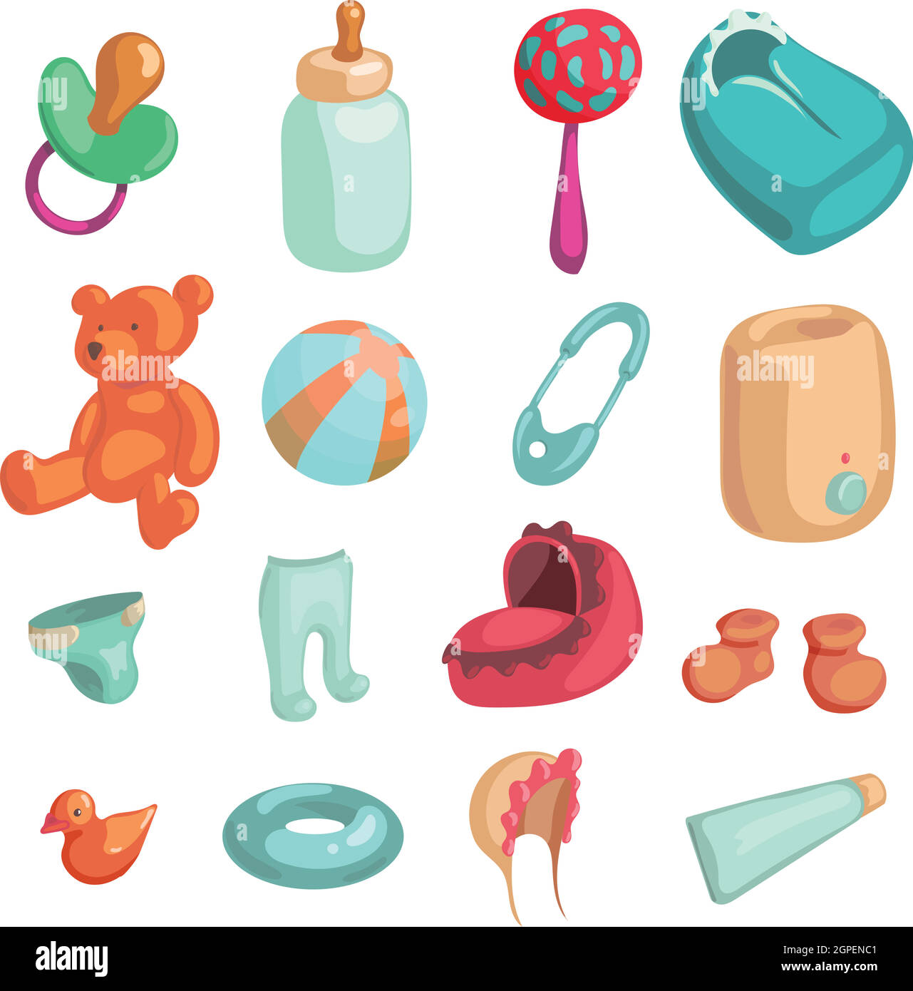 Baby clothes shoes boy Stock Vector Images - Alamy