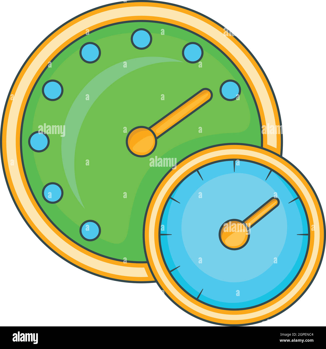 Large double speedometer icon, cartoon style Stock Vector Image & Art ...