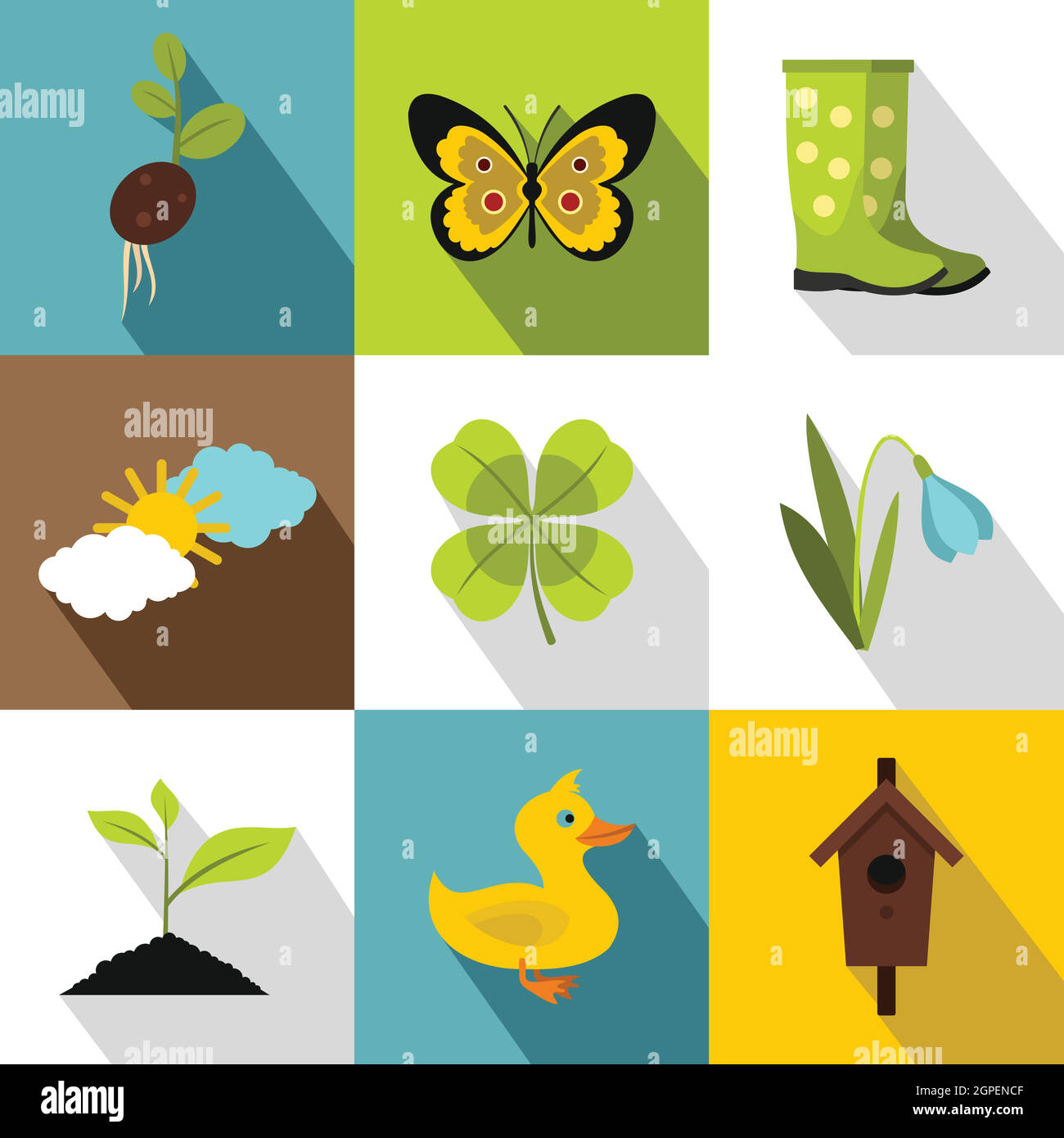 Farming icons set, flat style Stock Vector Image & Art - Alamy