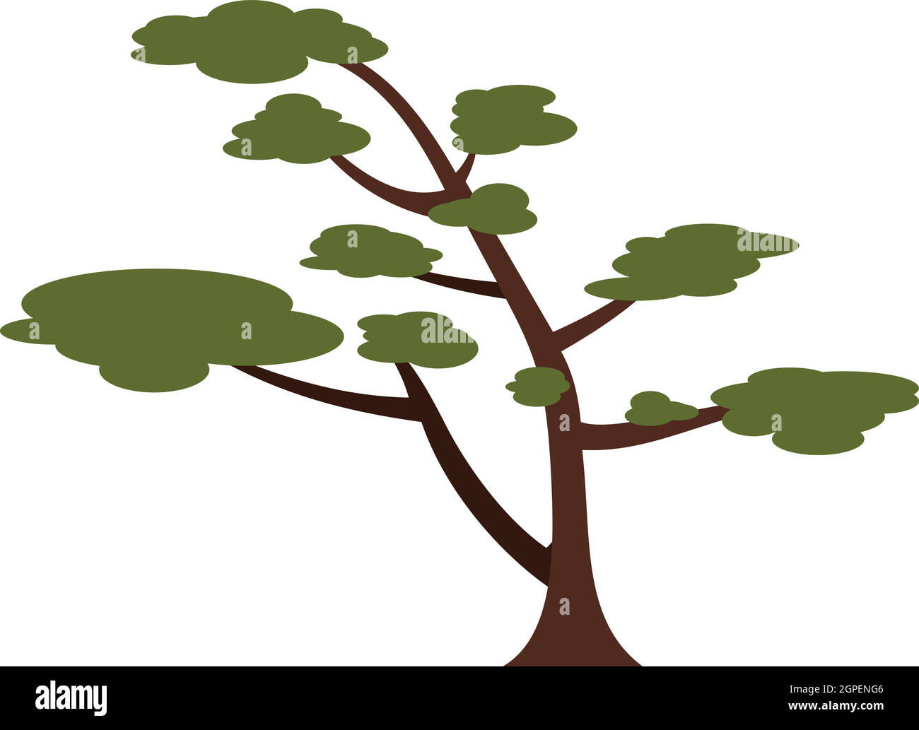 Tree with crown icon, flat style Stock Vector Image & Art - Alamy
