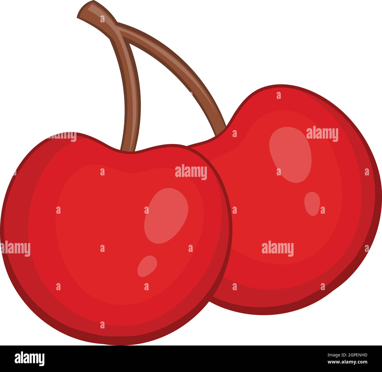 Cherry icon, cartoon style Stock Vector Image & Art - Alamy
