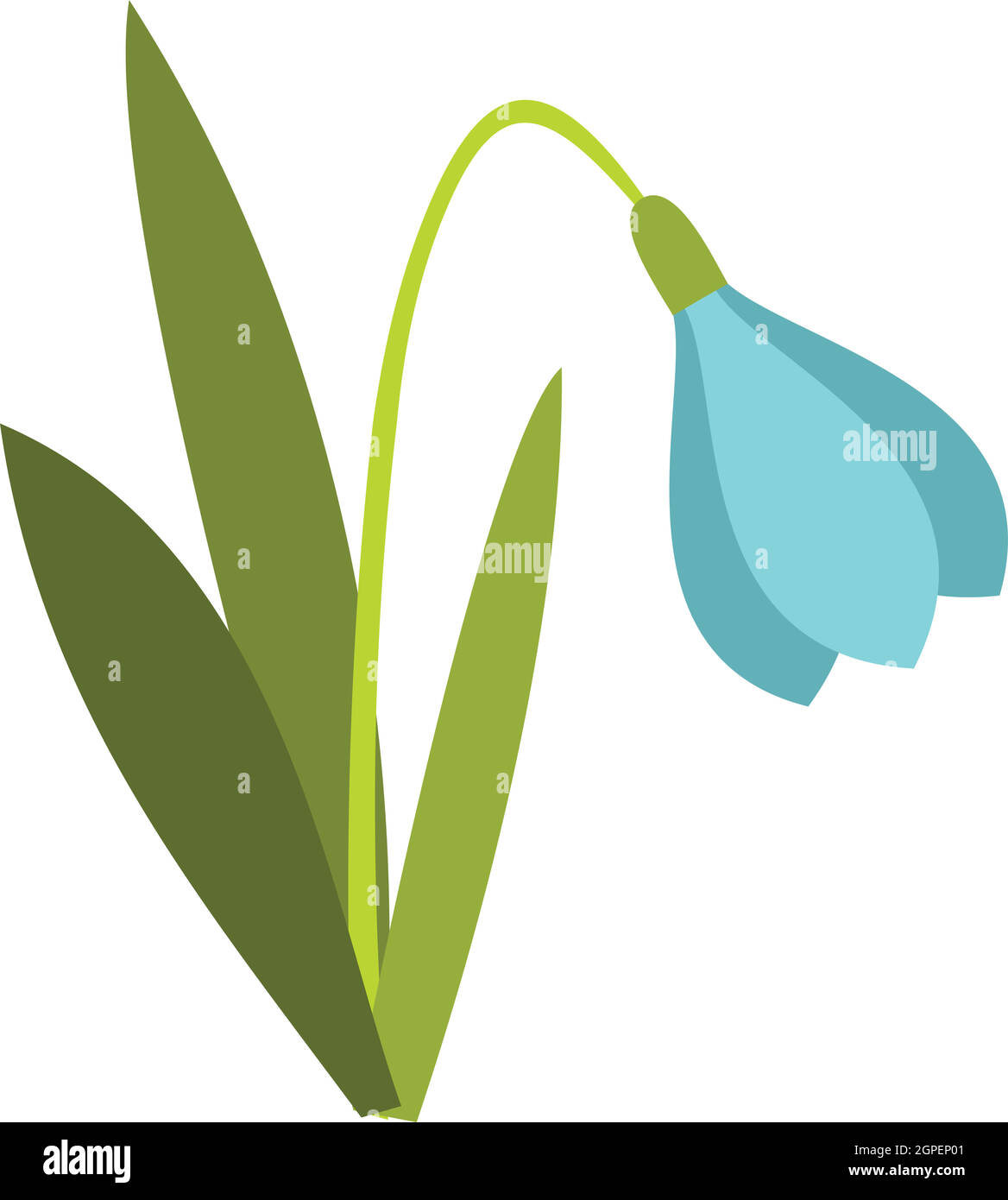 Snowdrop icon, flat style Stock Vector Image & Art - Alamy