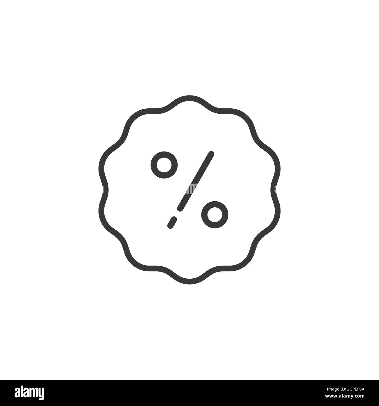 Discount tag thin line icon. Percent label. Outline commerce vector ...