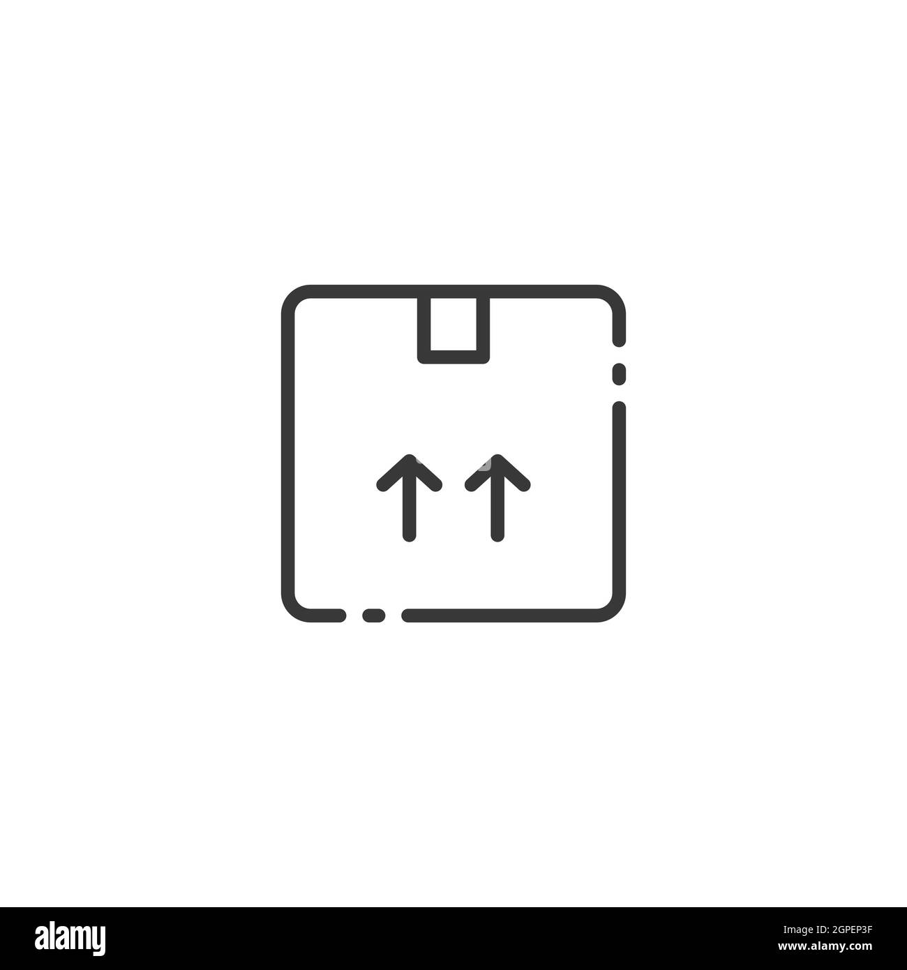 Product package thin line icon. Shipping and delivery box. Outline ...