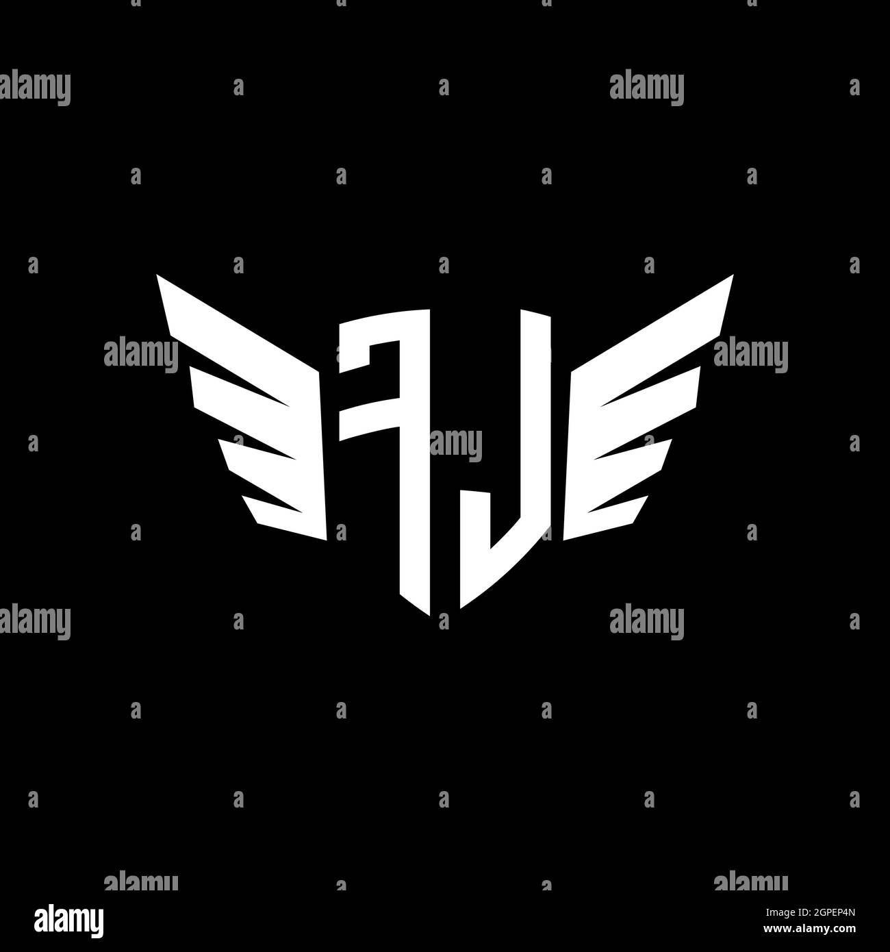 FL Monogram Logo geometric initial with wing shape style design ...
