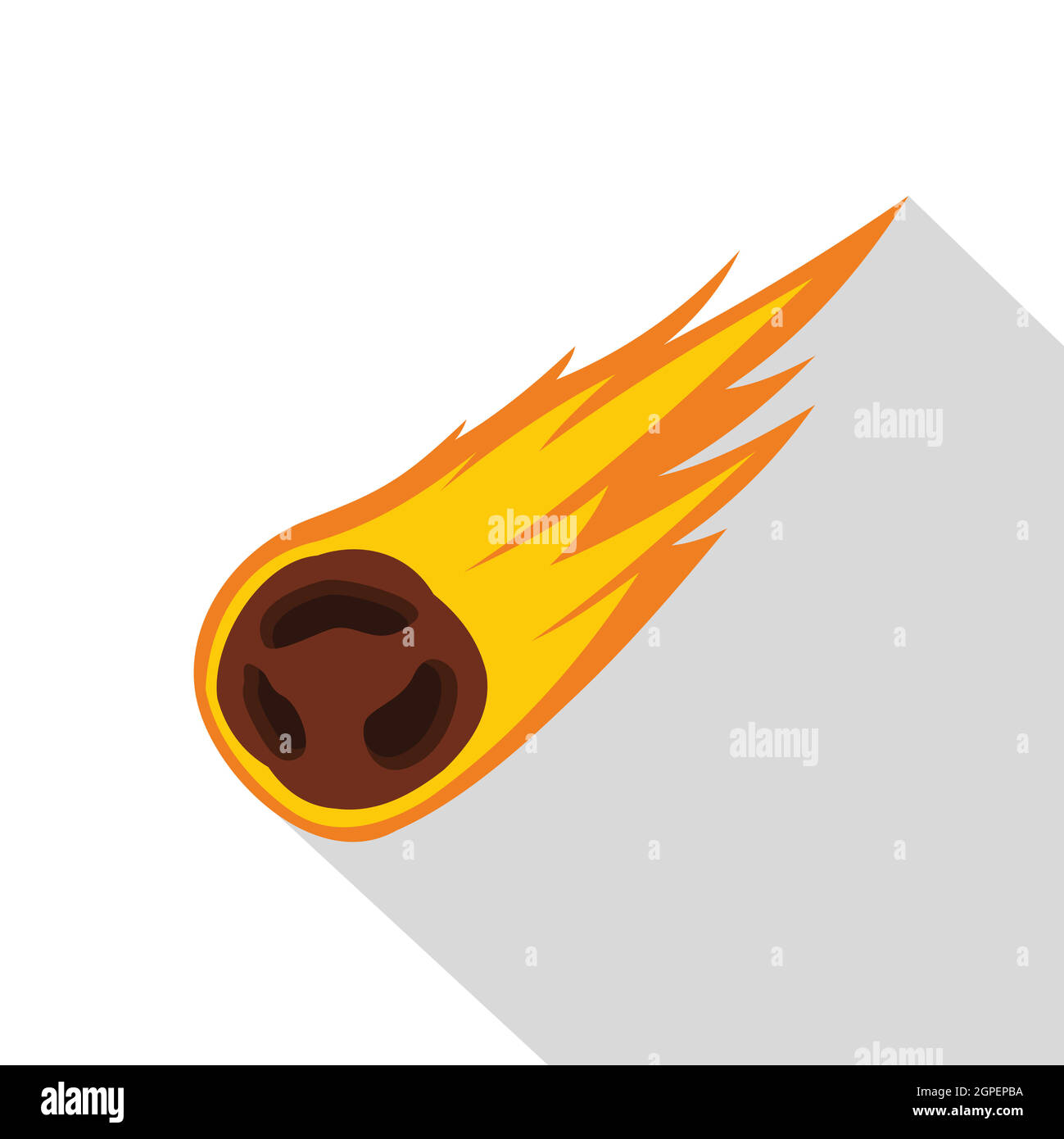 Flame meteorite icon, flat style Stock Vector Image & Art - Alamy