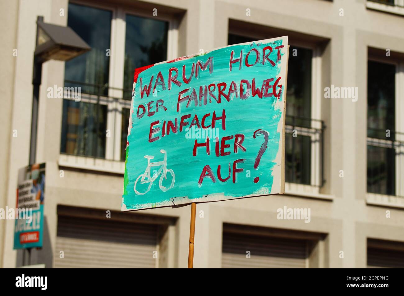 FRANKFURT, GERMANY - Sep 24, 2021: Sign on a Fridays for Future ...