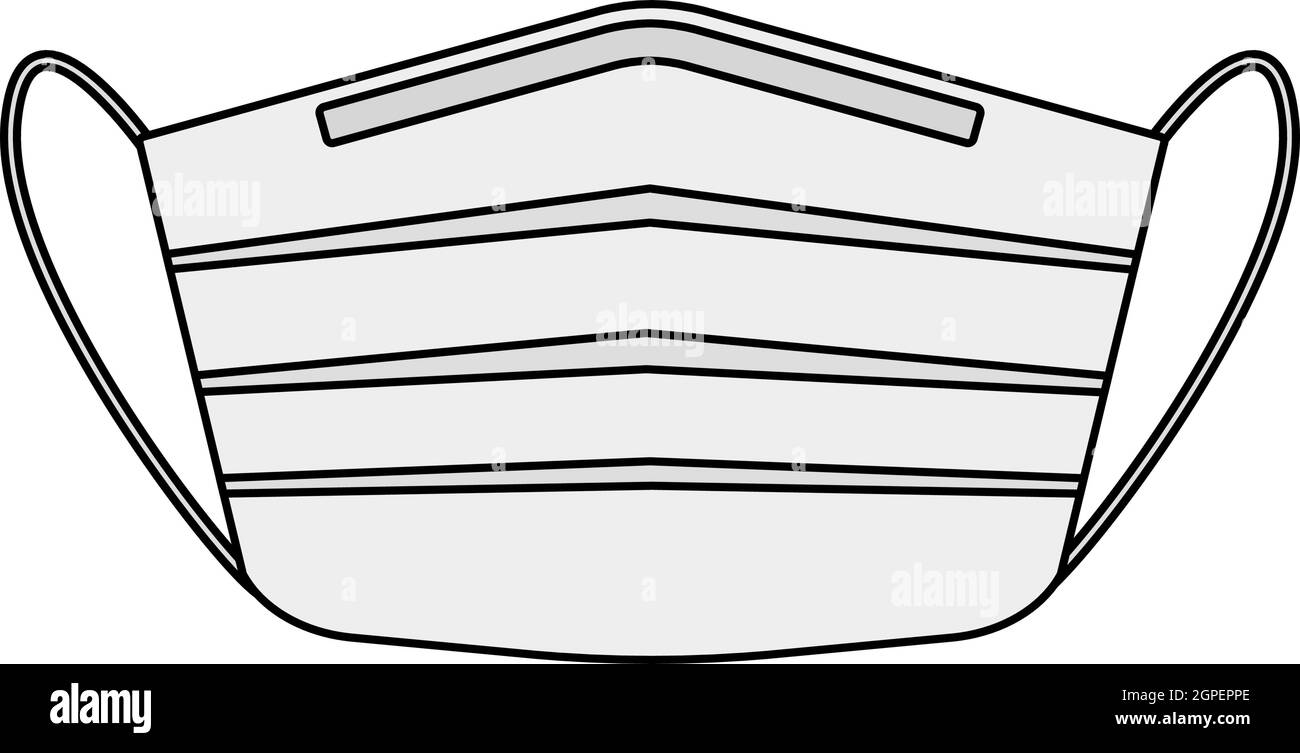 Line icon respiratory face Black and White Stock Photos & Images - Alamy