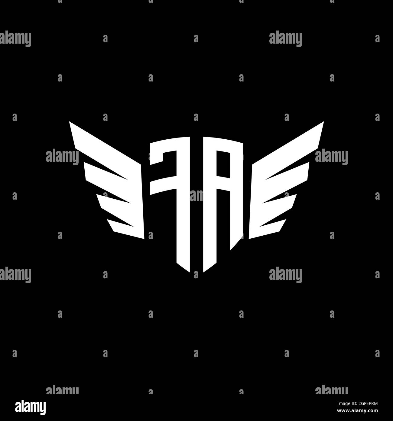 FA Monogram Logo geometric initial with wing shape style design ...