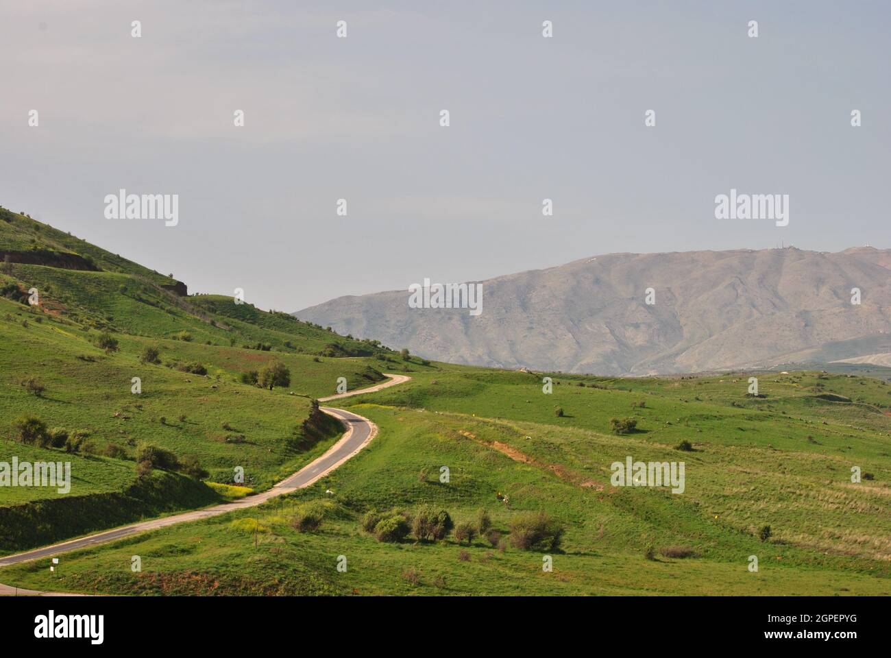 Golan Heights and Mount Hermon , Landscape view of the Golan Heights ...