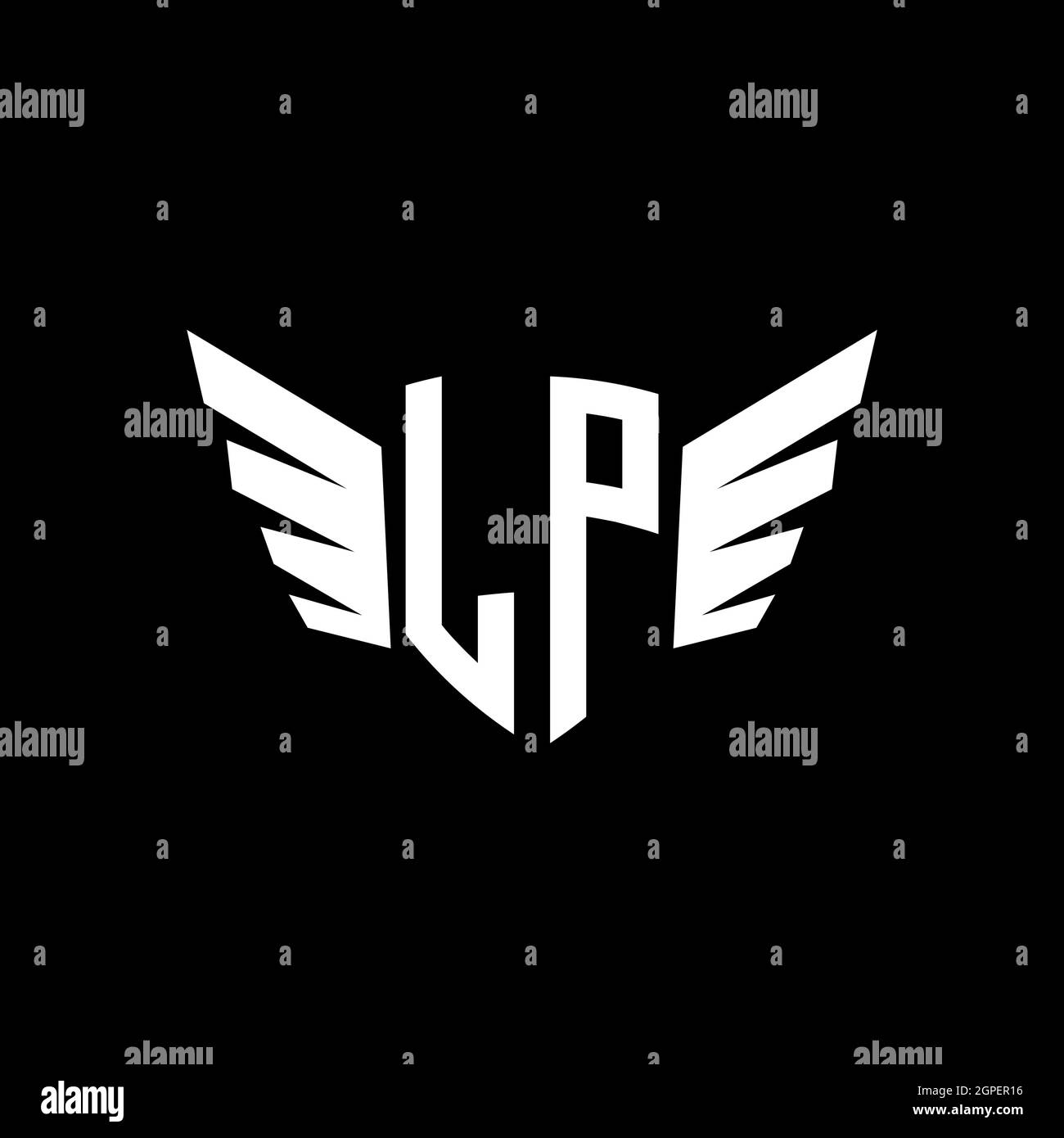 LP Monogram Logo geometric initial with wing shape style design ...
