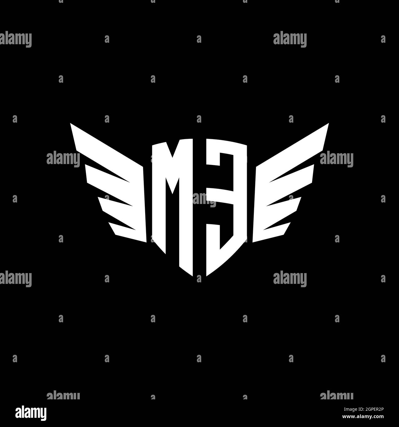 ME Monogram Logo geometric initial with wing shape style design ...