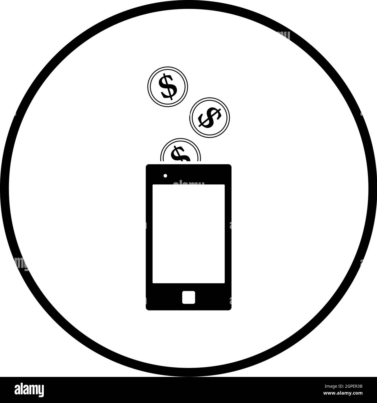 Mobile phone in isometric Black and White Stock Photos & Images - Alamy