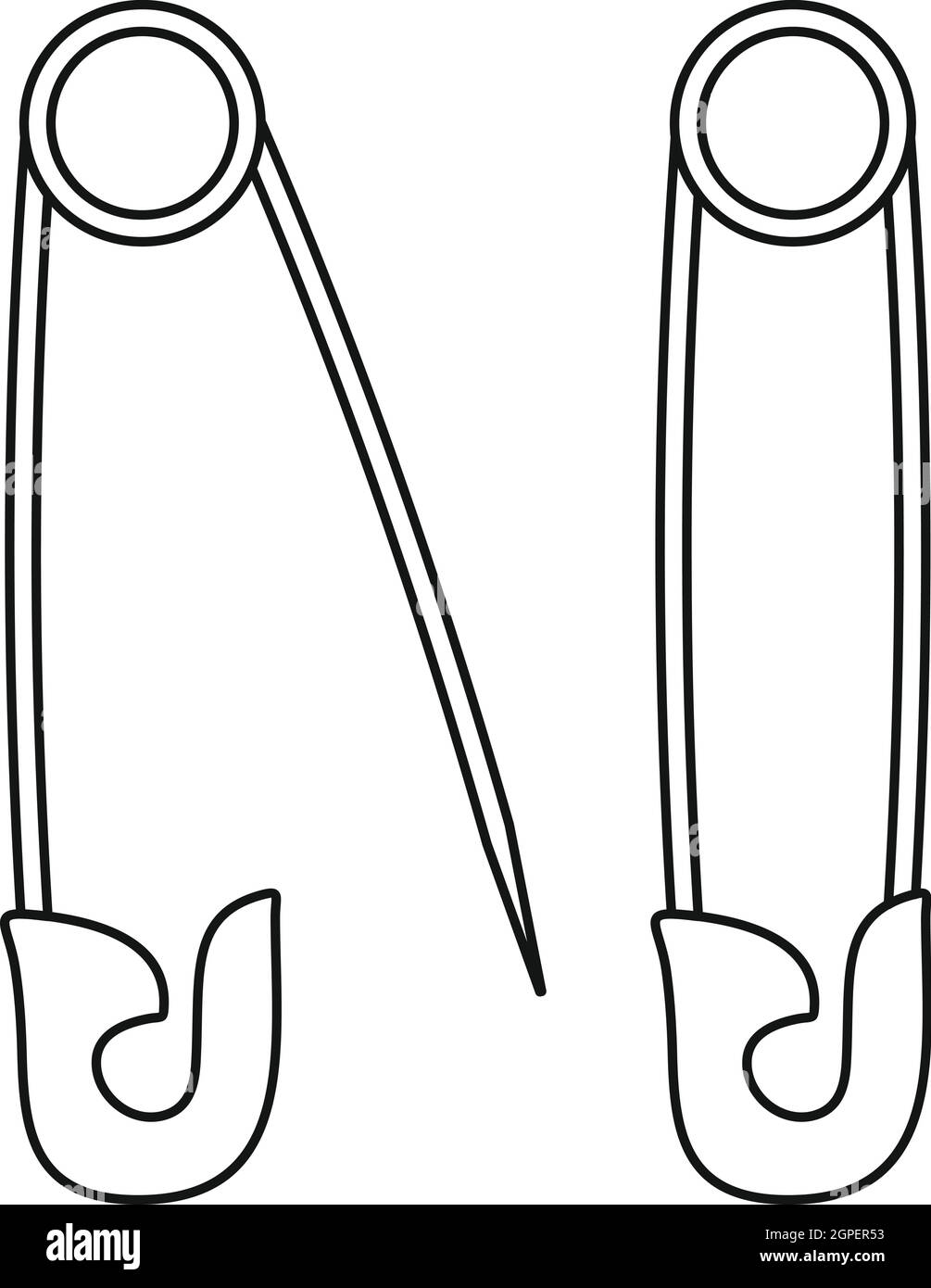 Pins icon, outline style Stock Vector Image & Art - Alamy