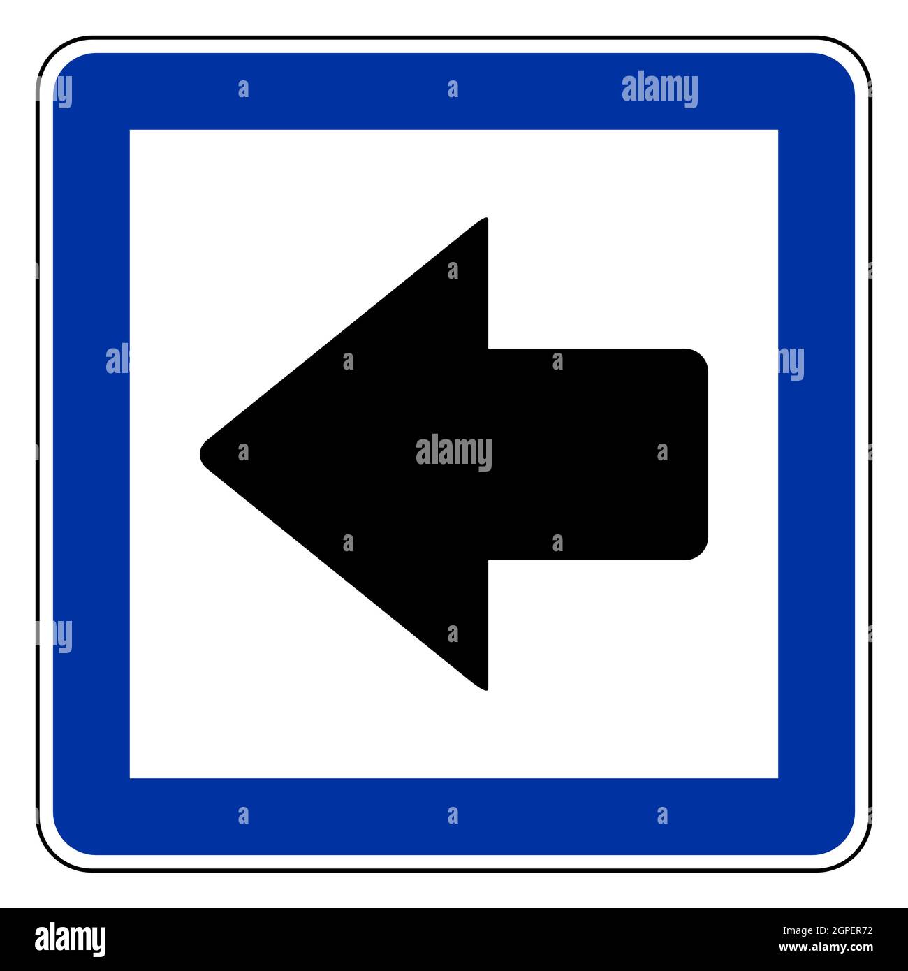 Left arrow and road sign Stock Photo - Alamy