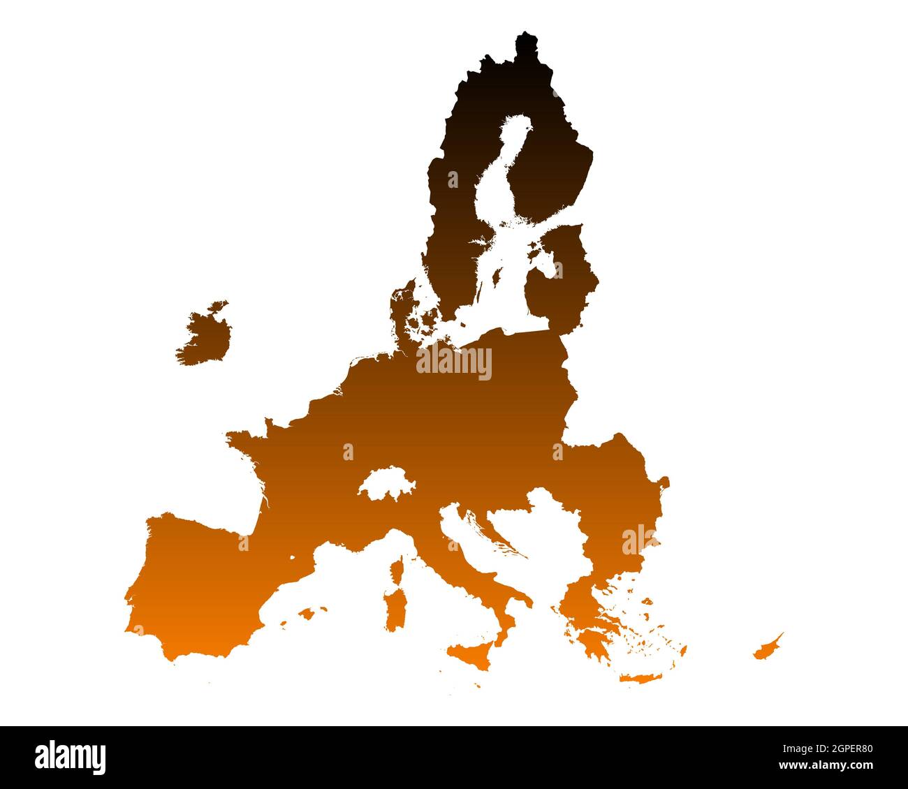 Map of European Union Stock Photo - Alamy