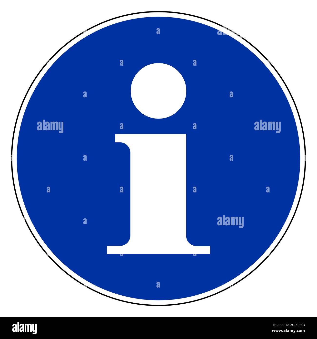 Information and blue sign Stock Photo - Alamy