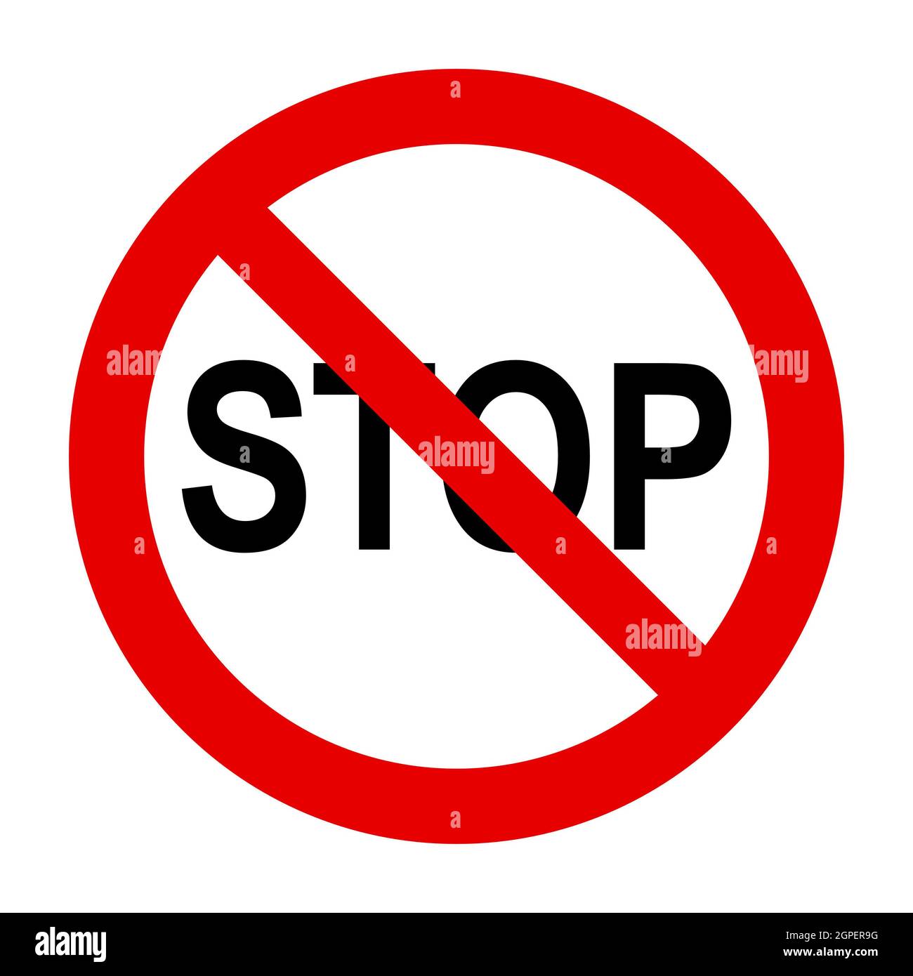 Stop and prohibition sign Stock Photo - Alamy