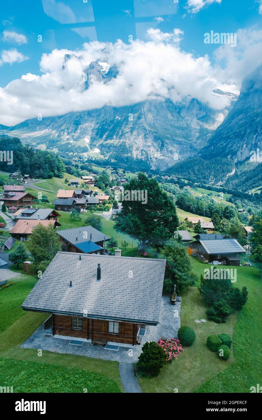 Grindelwald, Switzerland with parts of Mattenberg in the background ...
